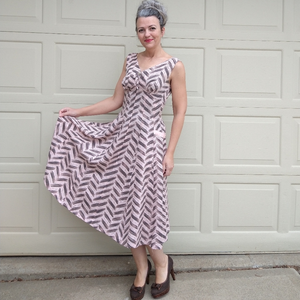 1950's Fit And Flare Dress 50's S - Gem